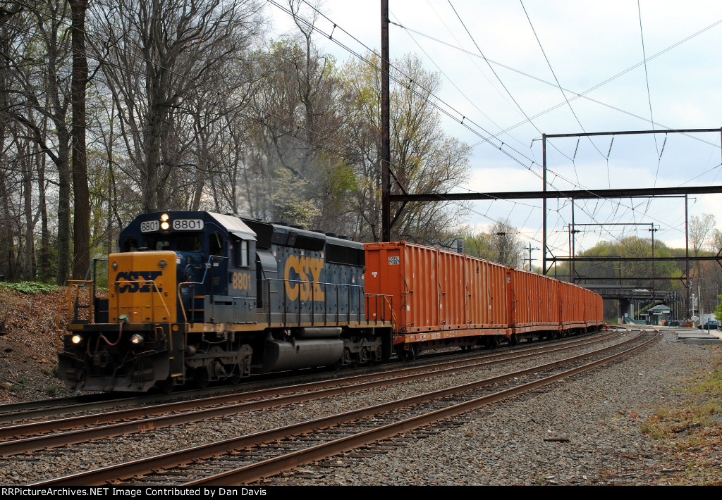 CSX SD40-2 8801 leads Q706-10